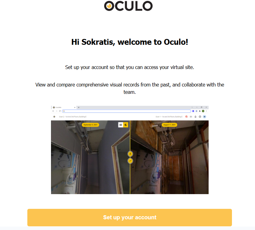 Oculo Access & Account setup