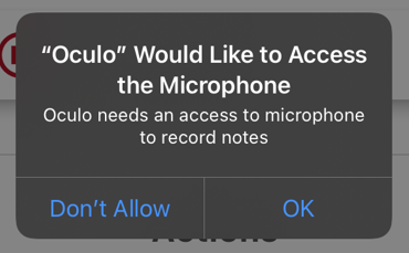 Oculo Mobile App user guide
